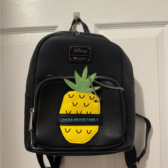 Loungefly | Bags | Loungefly Black Backpack With Yellow Pineapple And ...